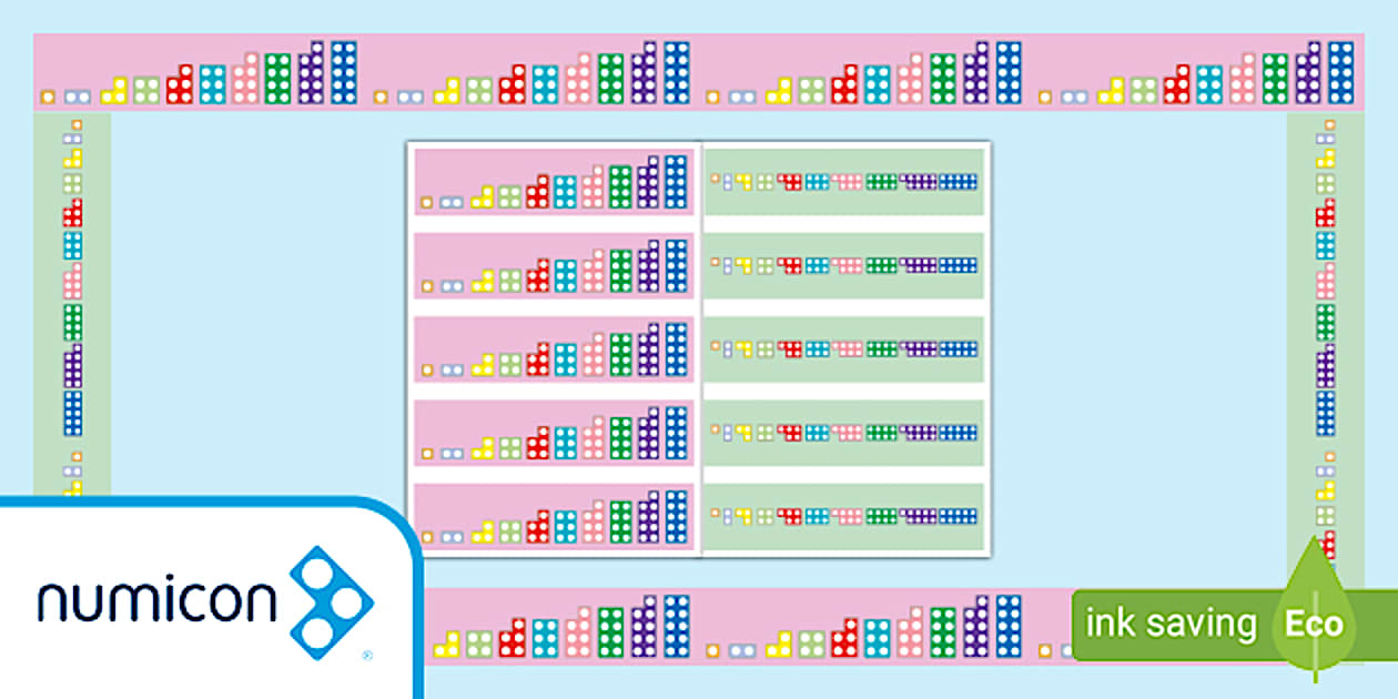 👉 Counting Numicon Shapes Display Borders (teacher made)